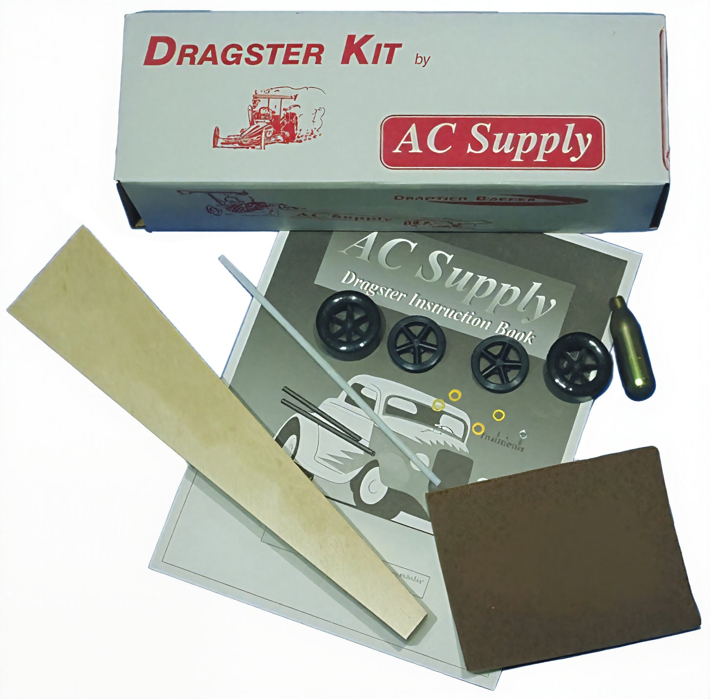 Basswood Co2 Dragster Building Kit - Includes Instructions and Parts t ...