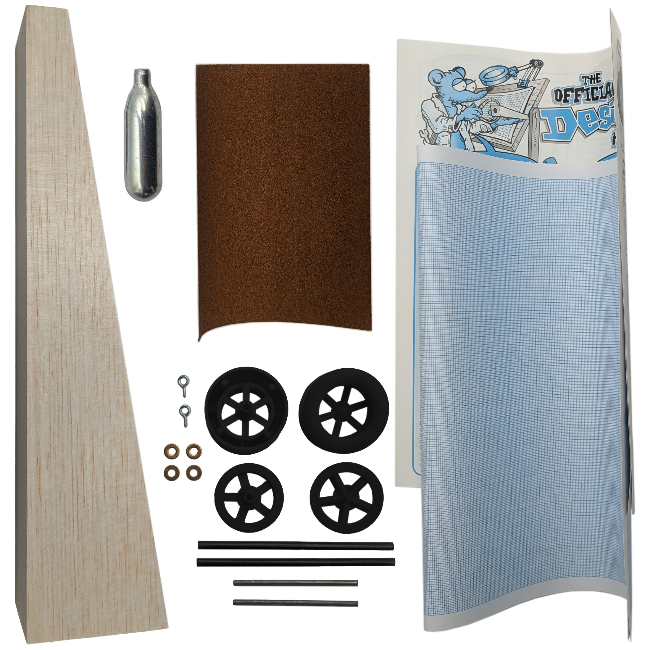 Balsa Dragster Design and Build Kit - Includes 12-inch Balsa Blank, Co ...