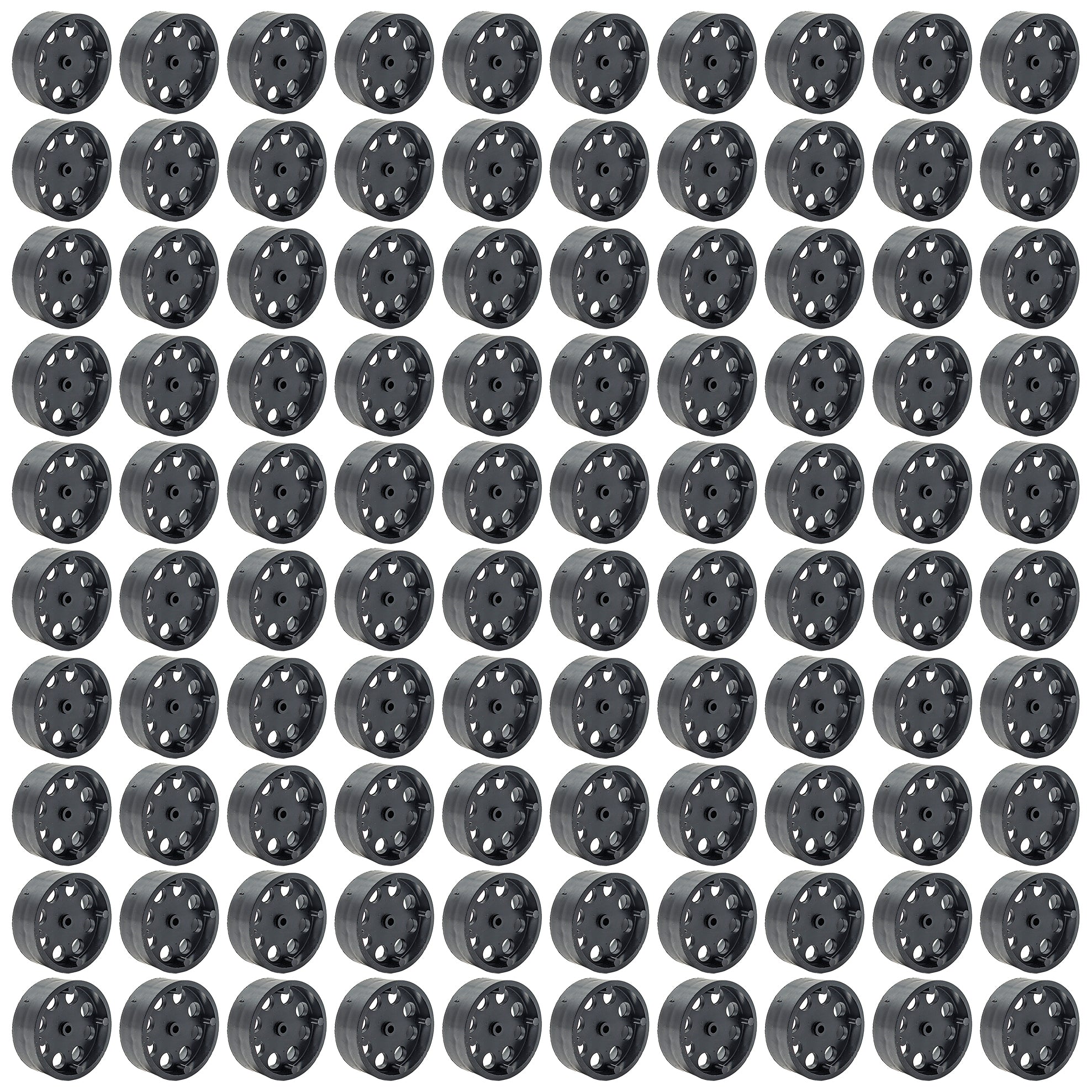 100 Pack Black 40mm Rear Wheels for Shell Style Co2 Dragsters ...