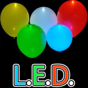 LED Light up Balloons 15 Mixed Color Party Pack - Blinks and cycles co ...