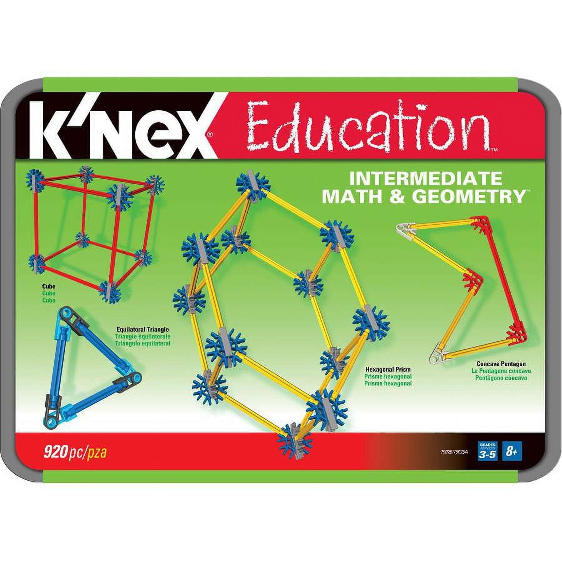 K'Nex Intermediate Math and Geometry 920-Piece Set with Teacher's Guid ...