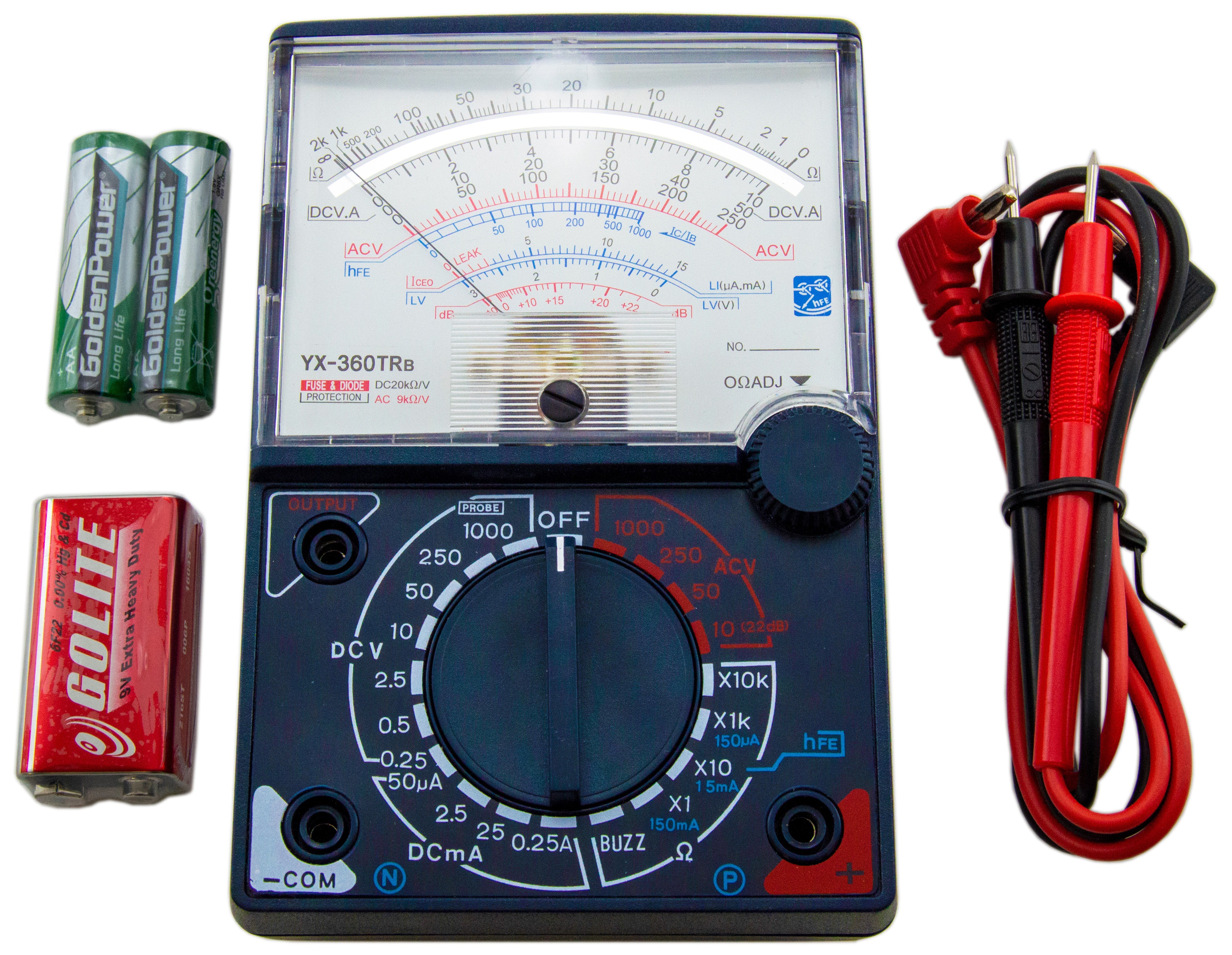 Analog Multimeter with Leads (YX360TRB) – SciencePurchase