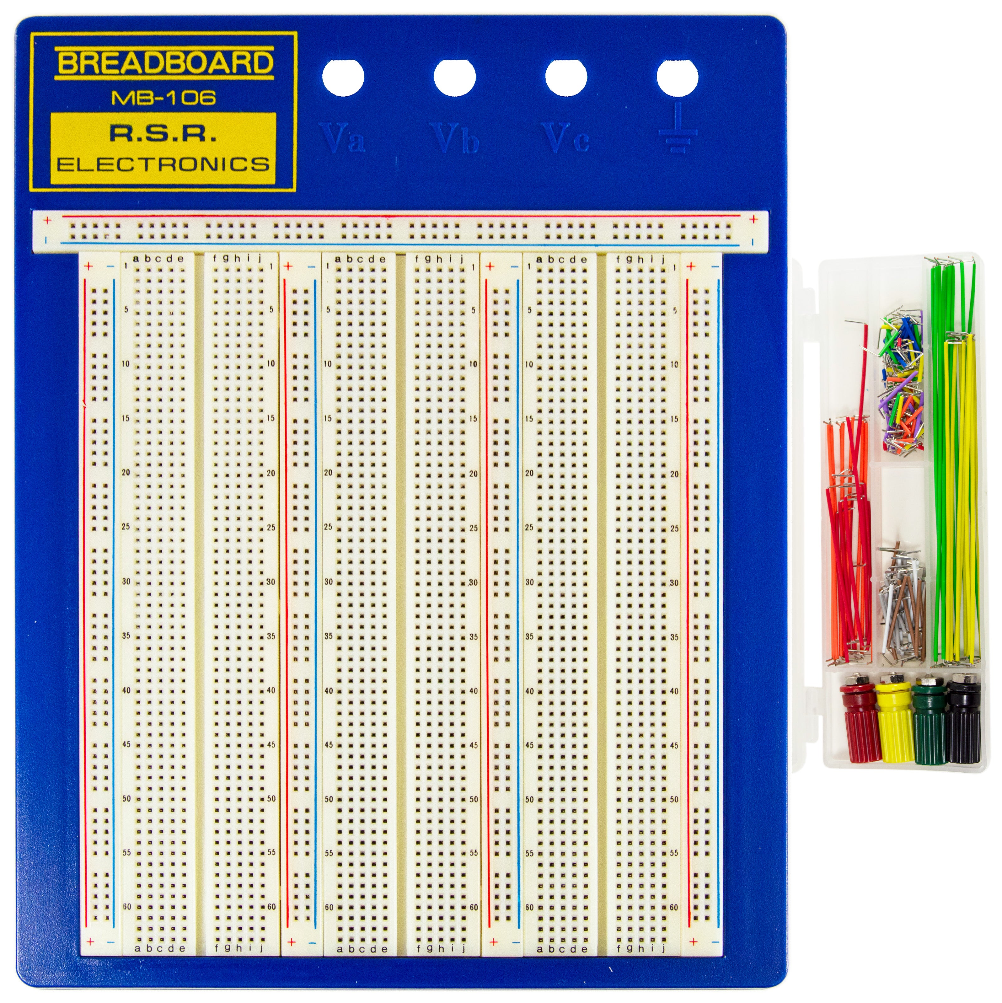 Solderless Breadboard 2390 Tie Points 4 Binding Posts, Includes 140 Ju ...