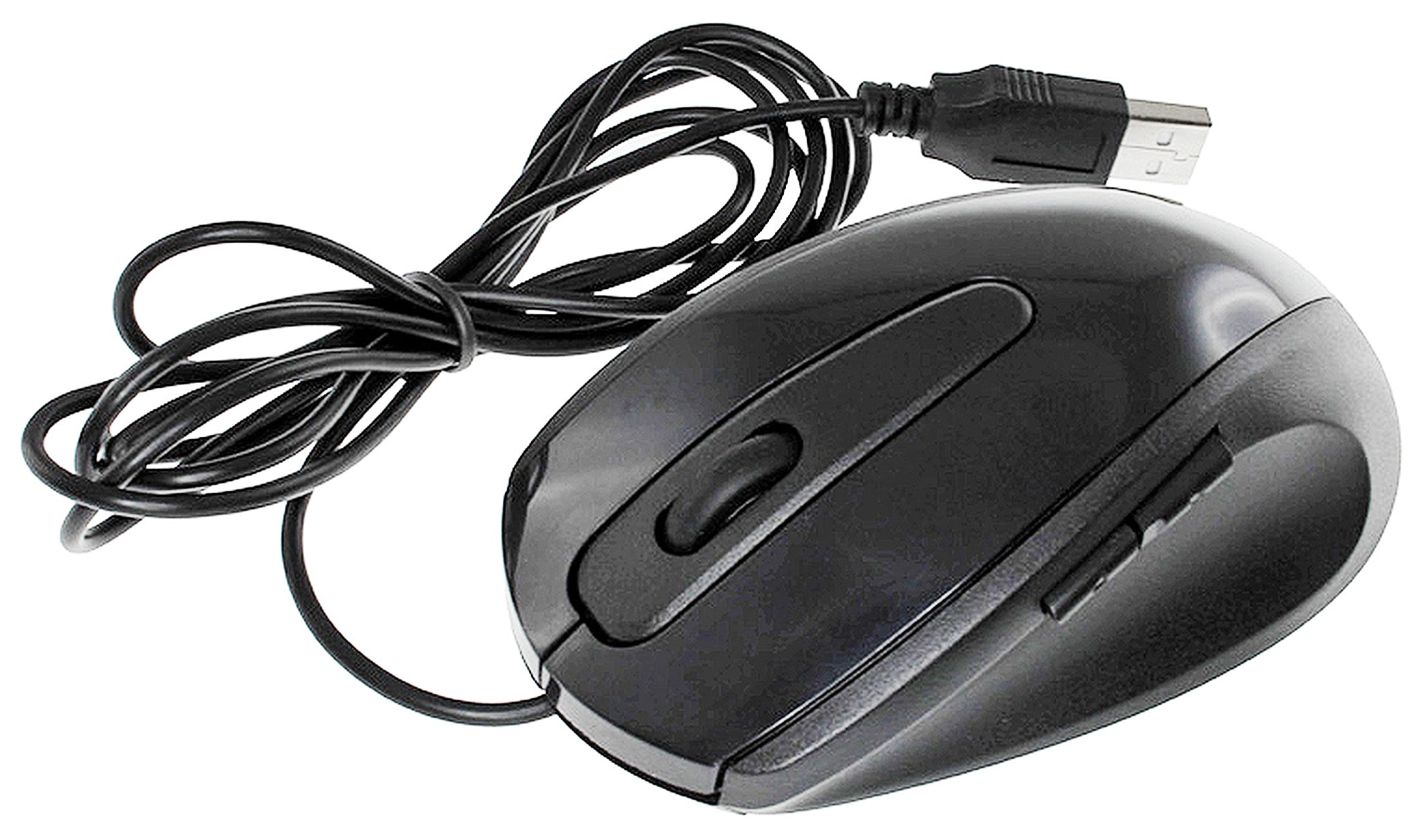 5 Button Scrolling USB Wired Optical Mouse, 1000 DPI - Black ...