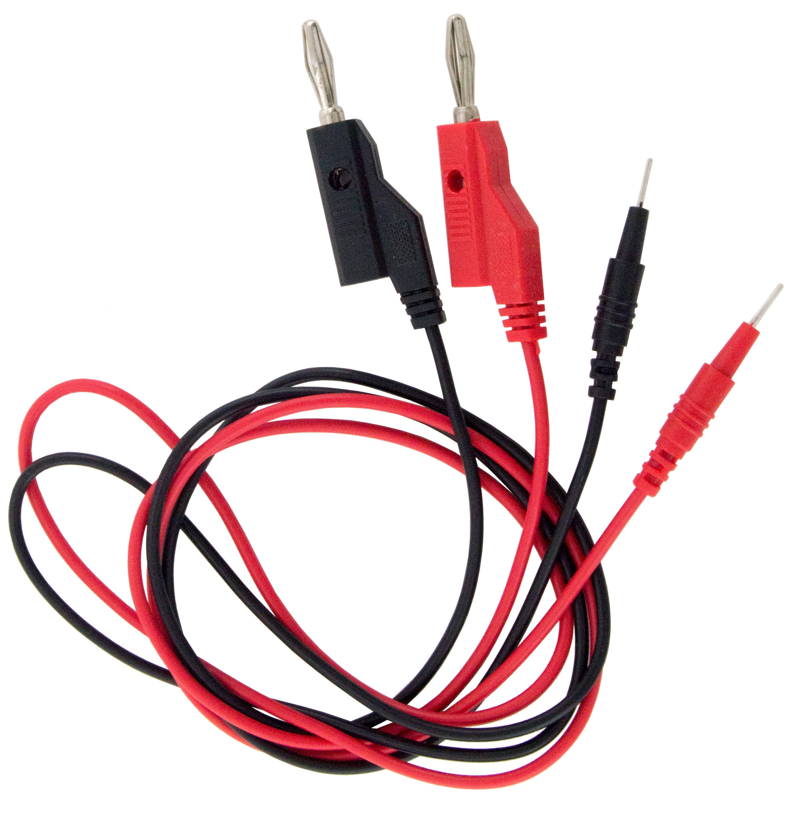 36" Banana to Test Pin Test Lead Set, Includes 1 Red and 1 Black Lead ...