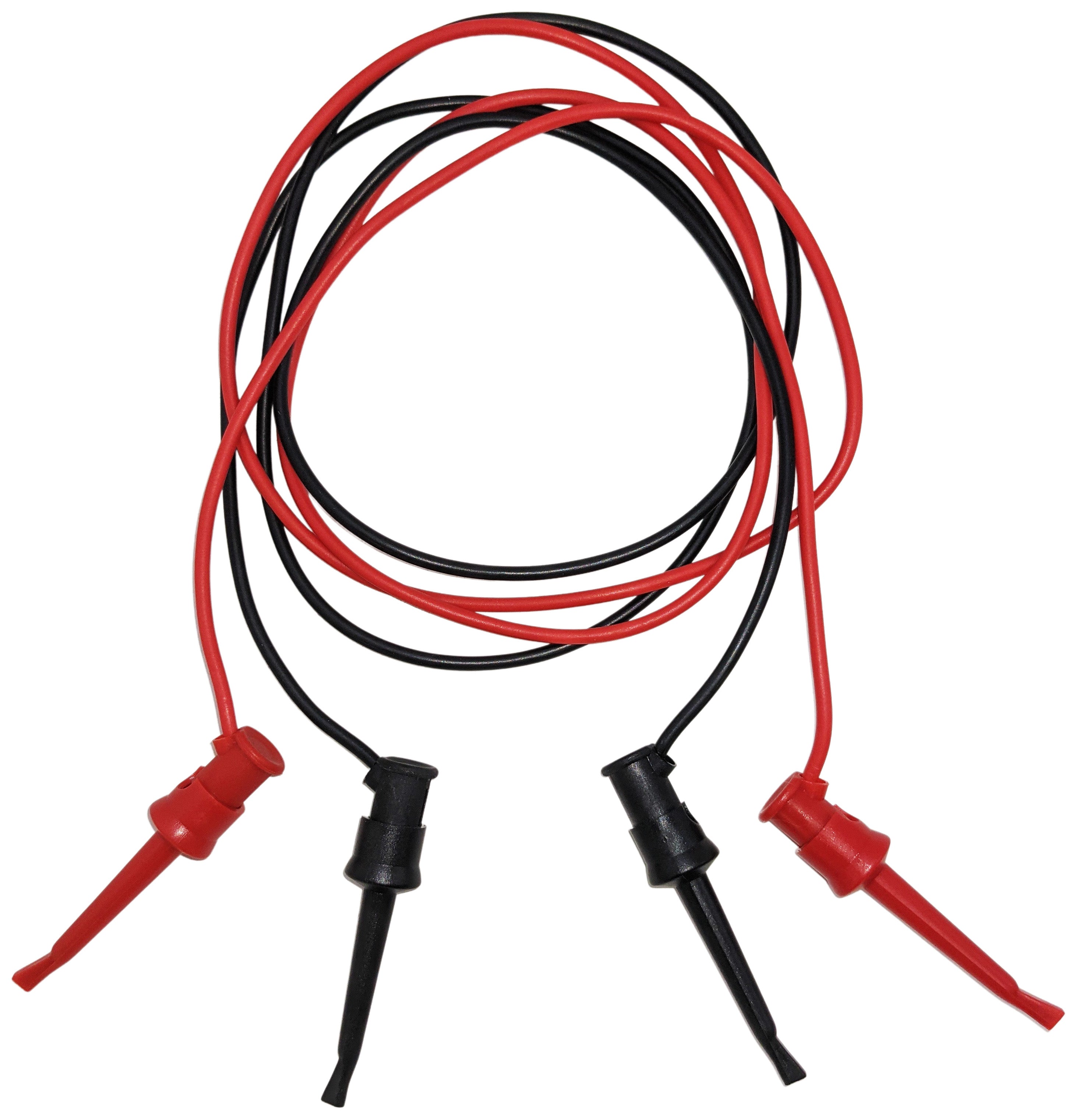 Mini Grabber to Mini Grabber Test Lead Set - Includes 1 Red and 1 Blac ...