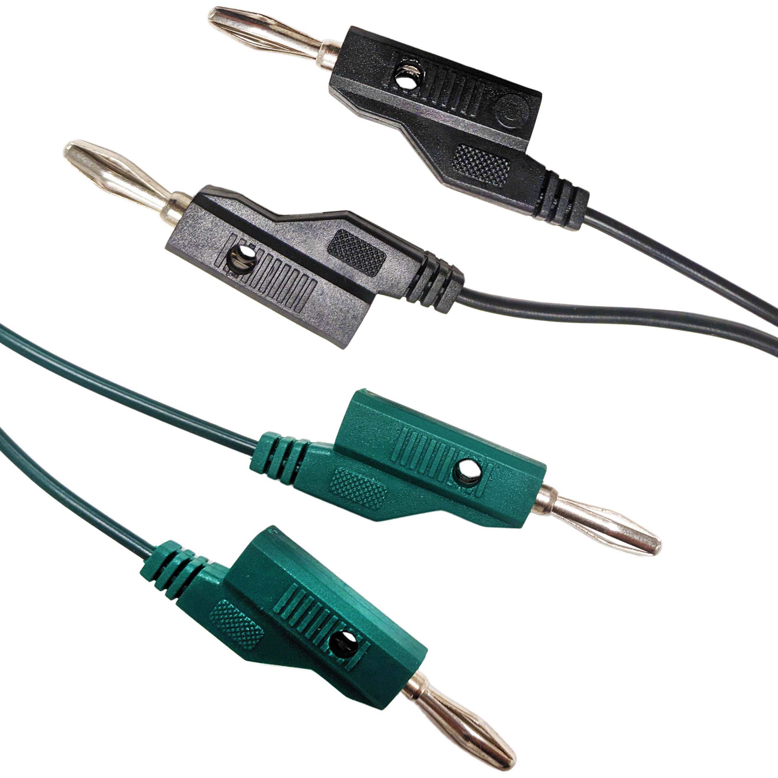 Green and Black Banana to Banana Test Lead Set, 36" Cable Length, Stac ...