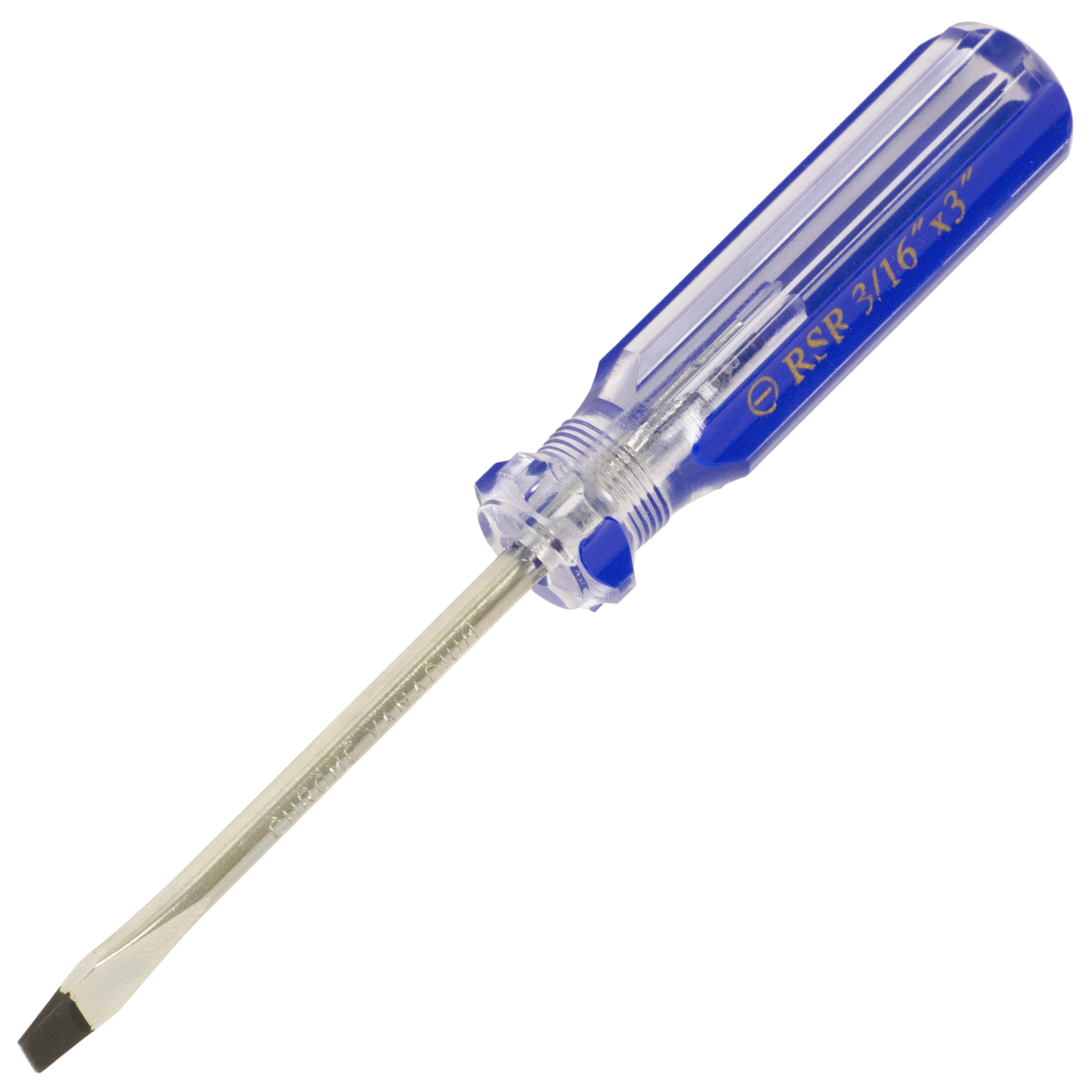 3/16" x 3" Slotted Screwdriver with Magnetic Tip and Pocket Clip ...