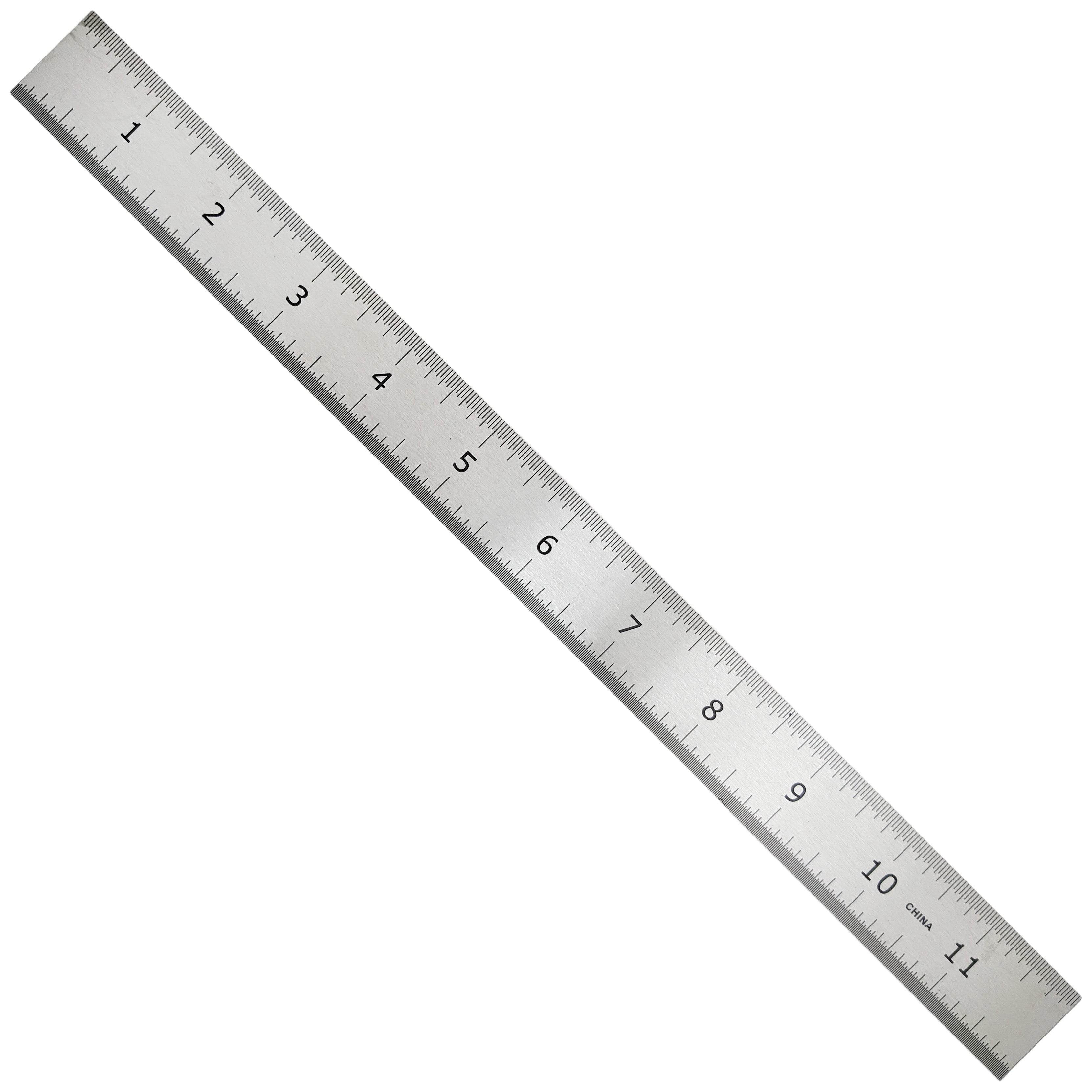 12-Inch Stainless Steel Precision Ruler with 1/8", 1/16", 1/32", and 1 ...
