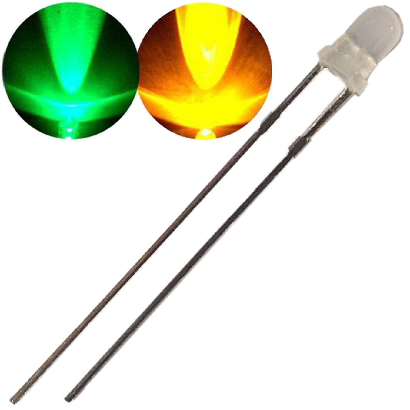 3mm Yellow to Green Bipolar LED – SciencePurchase