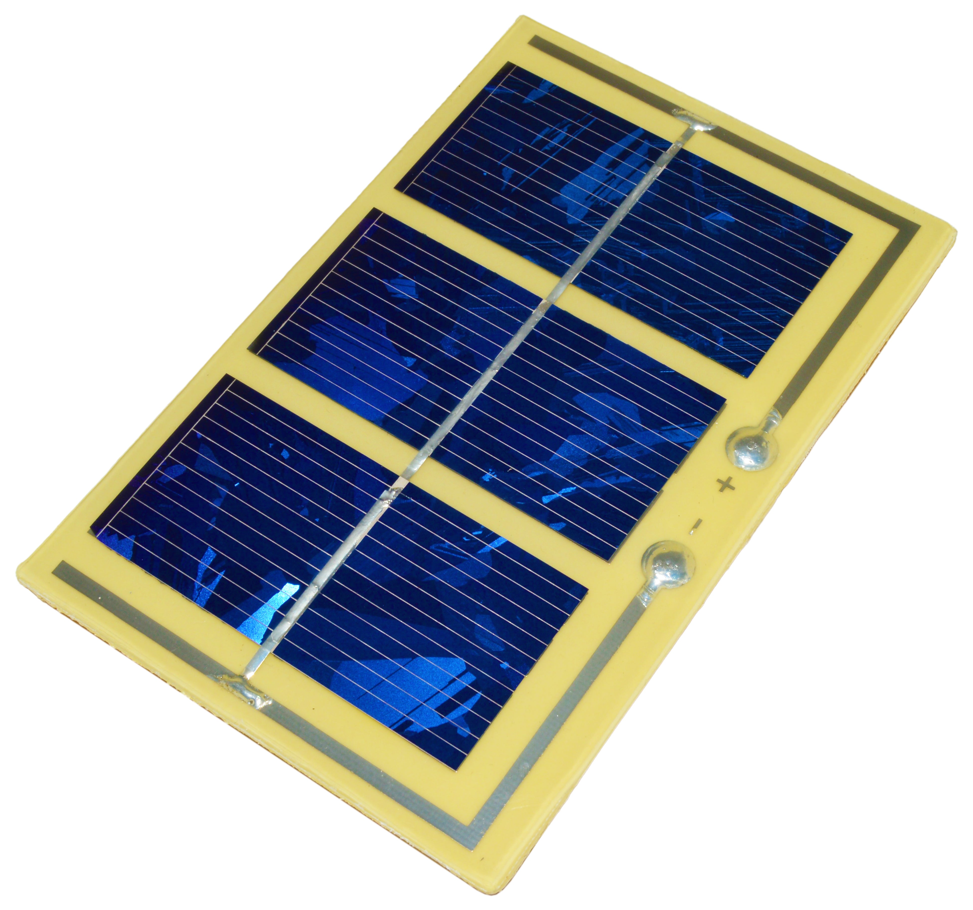 Solar Cell, Voltage 1.5V (Voc), Current 500mA Isc (Typ), Size 62x120mm ...