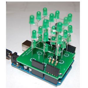 LED Cube 3 x 3 x 3 Arduino Shield Green – SciencePurchase