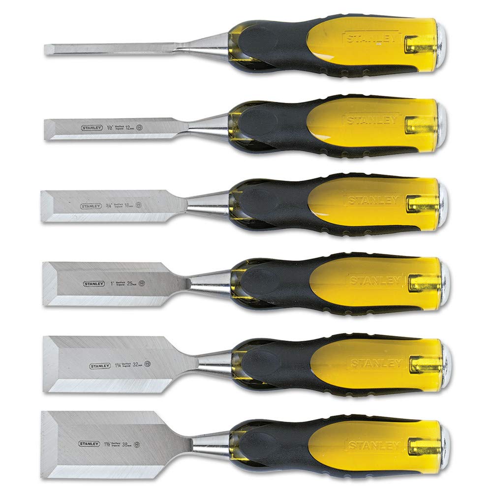 Stanley 6-Piece FatMax Short Blade Chisel Set - Includes 6, 12, 18, 25 ...