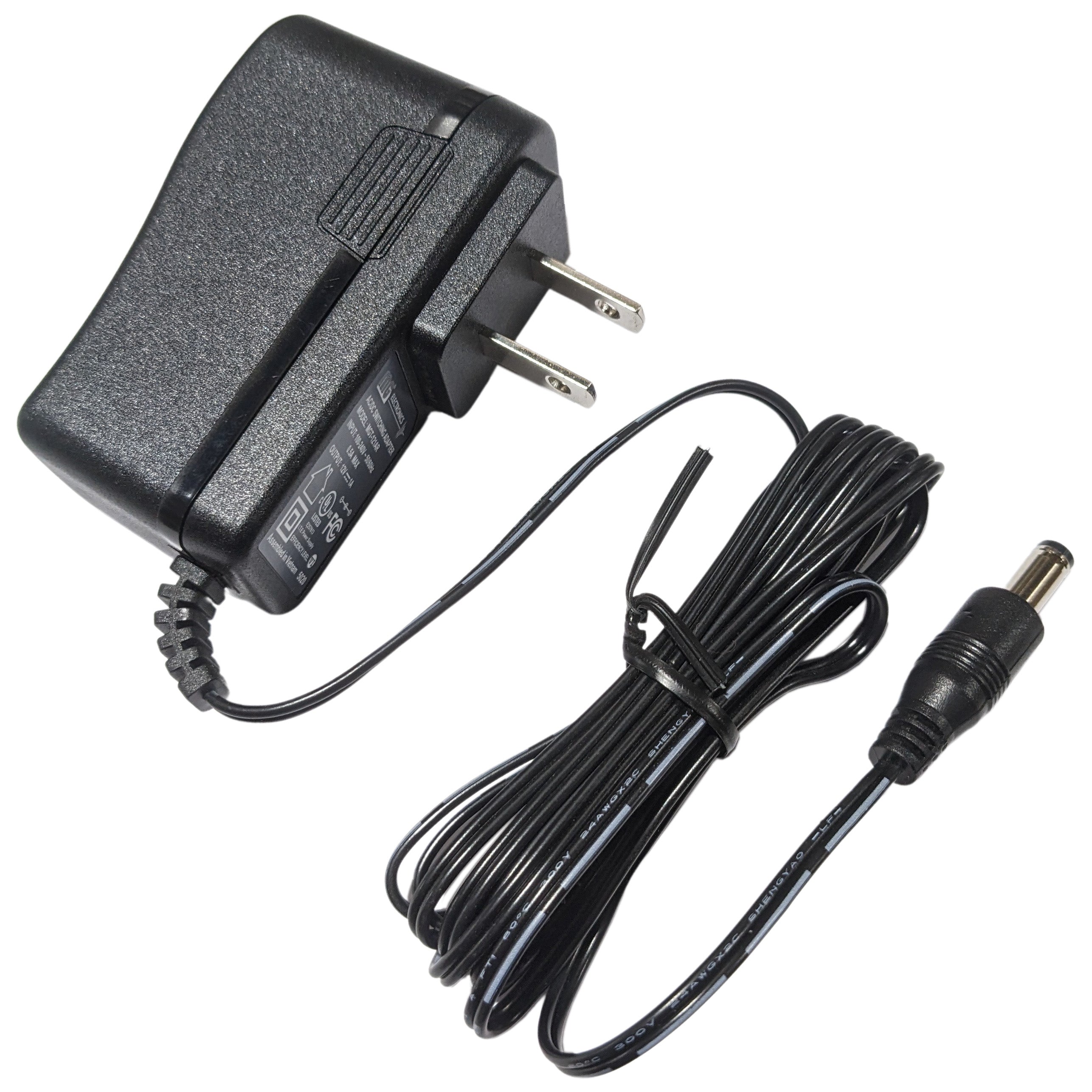 MG Electronics Power Adapter 12V 1A, 5.5mm OD / 2.1mm ID Barrel Plug ...