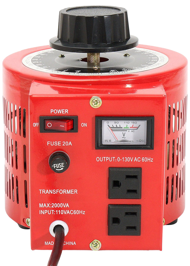 20 Amp Variable Transformer, 2000va Max, 0~130 Volt Output ...