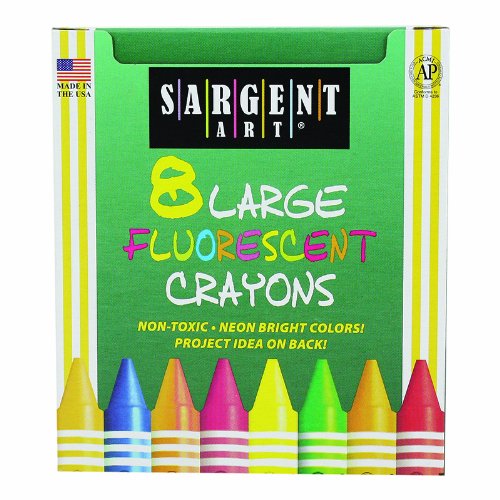 SARGENT ART INC. CRAYONS FLUORESCENT LARGE 8 (Set of 12) – SciencePurchase