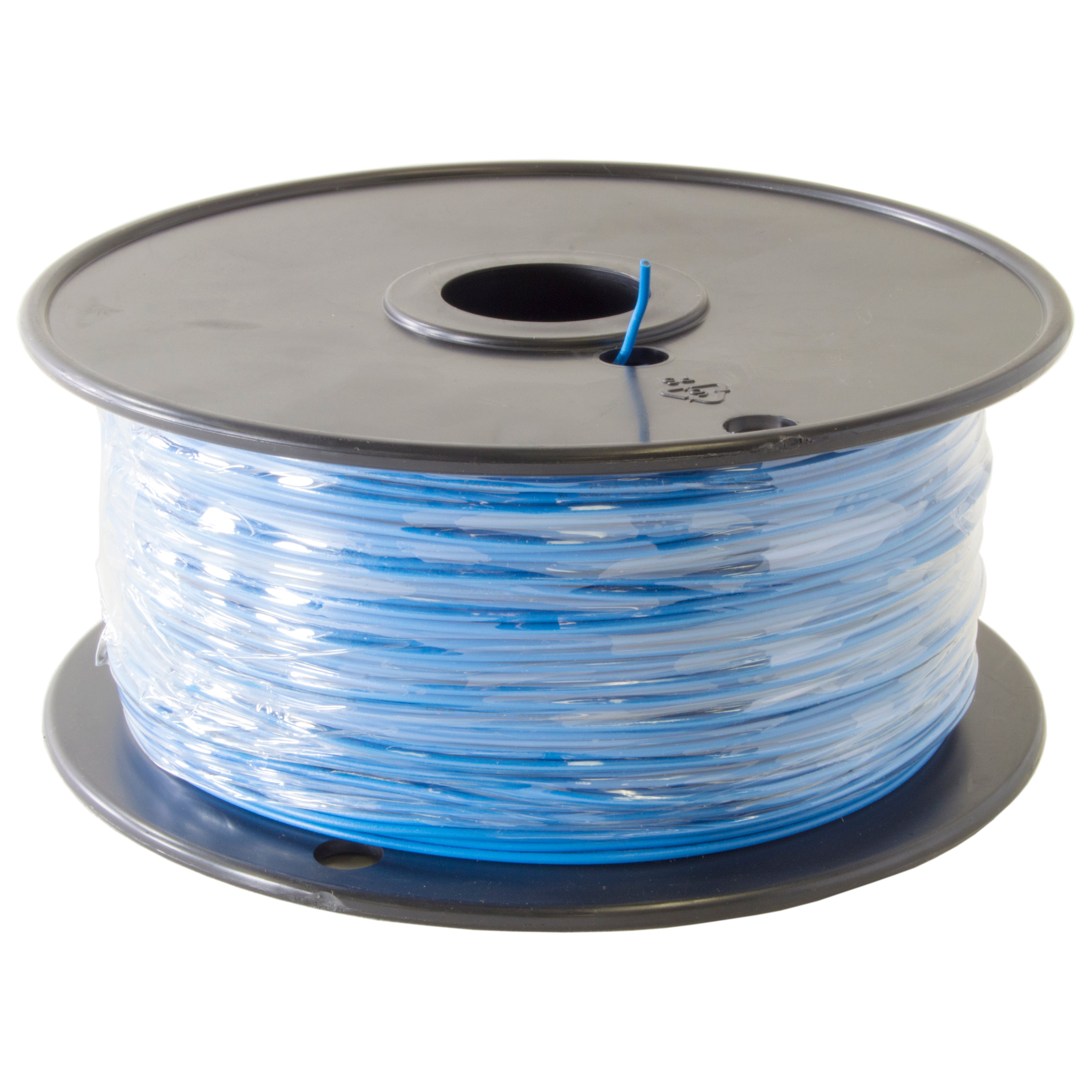 1,000 Feet Blue 22 Gauge Solid Hook-Up Wire, Tinned Copper, PVC Insula ...