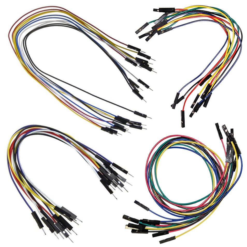 40 Piece Jumper Wire Kit - Includes Male to Male and Female to Female ...