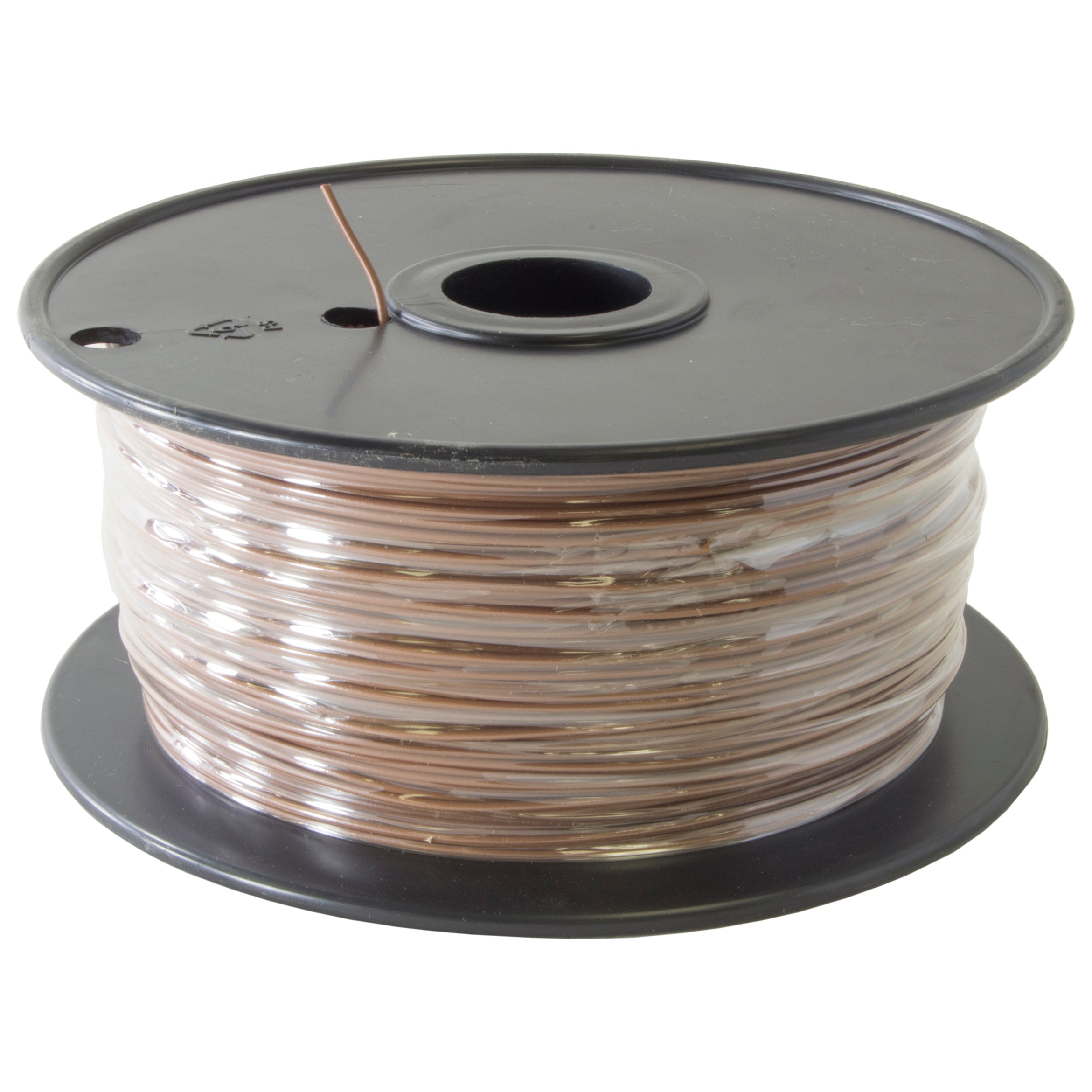 1,000 Feet Brown 22 Gauge Solid Hook-Up Wire, Tinned Copper, PVC Insul ...