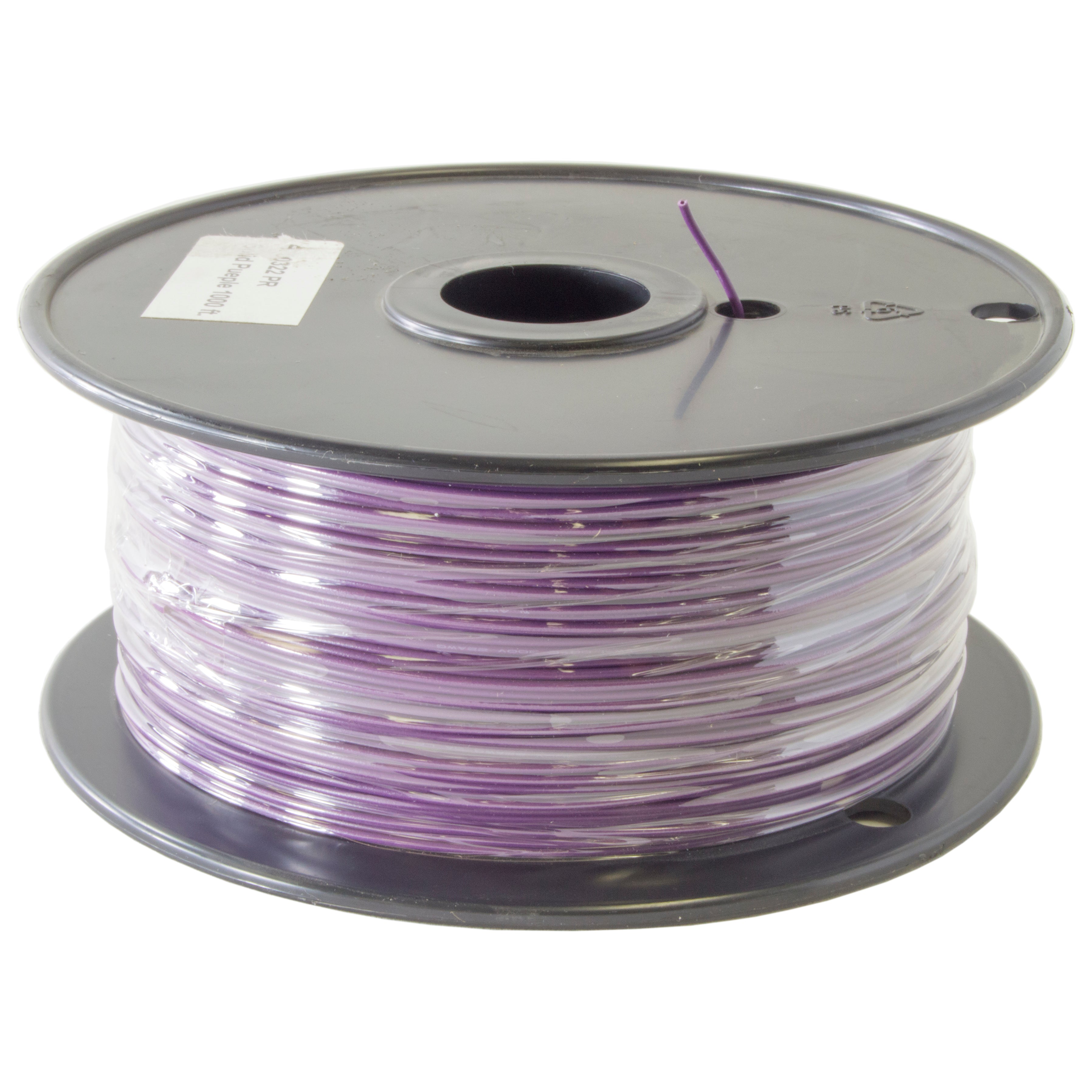 1,000 Feet Purple 22 Gauge Solid Hook-Up Wire, Tinned Copper, PVC Insu ...