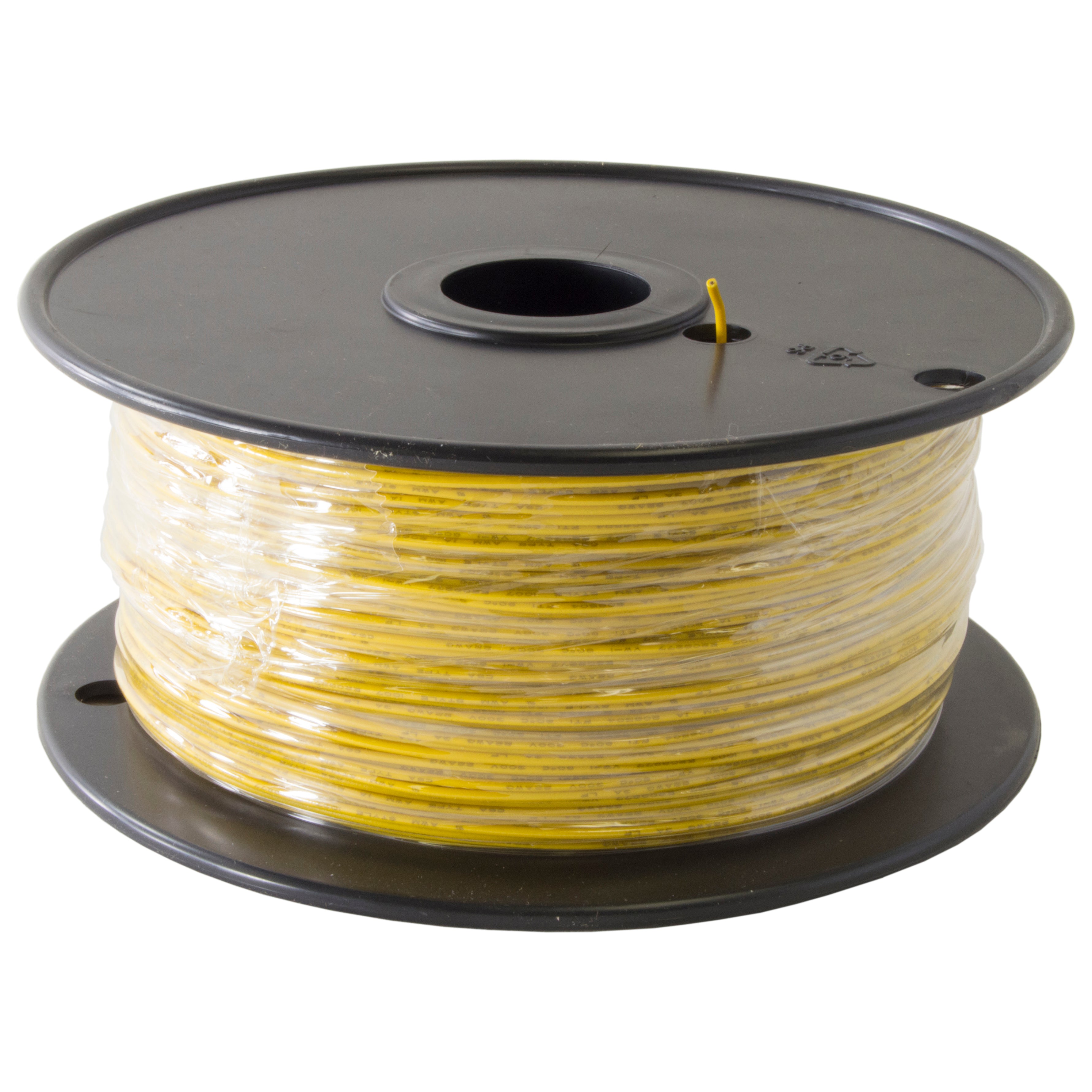 1,000 Feet Yellow 22 Gauge Stranded Hook-Up Wire, Tinned Copper, PVC I ...