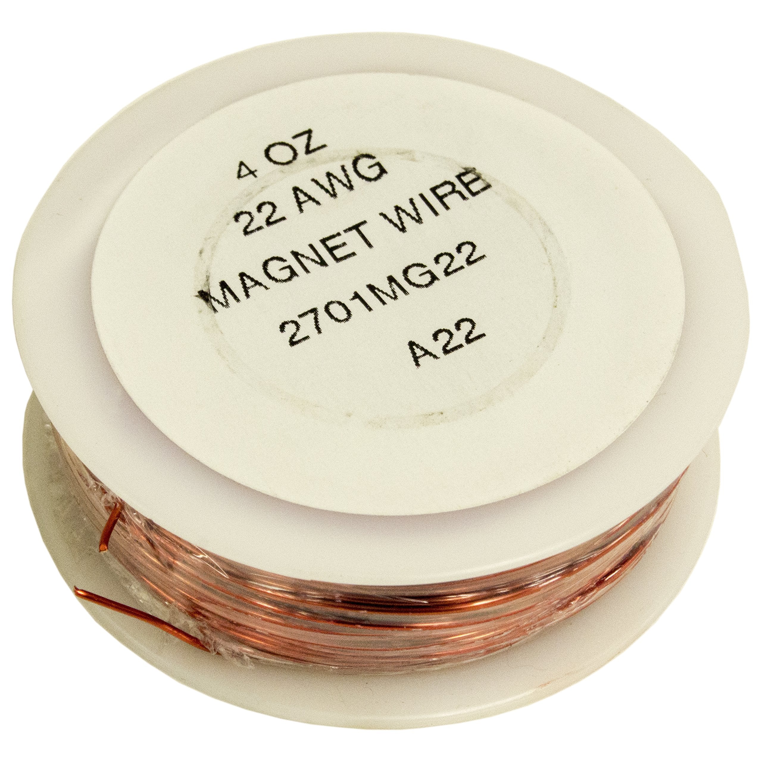 125 Foot 22 Gauge Copper Magnet Wire with Enamel Insulation (1/4 Pound ...