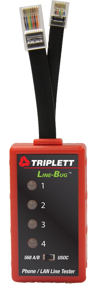 Triplett Line-Bug 4 Telephone and LAN Line Tester - Detect Damaging Cu ...
