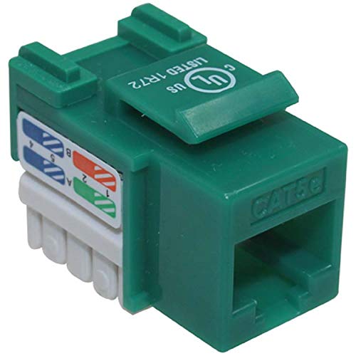 Cat5e Keystone Jack, Krone, 90 Degree by PI Manufacturing (Green ...