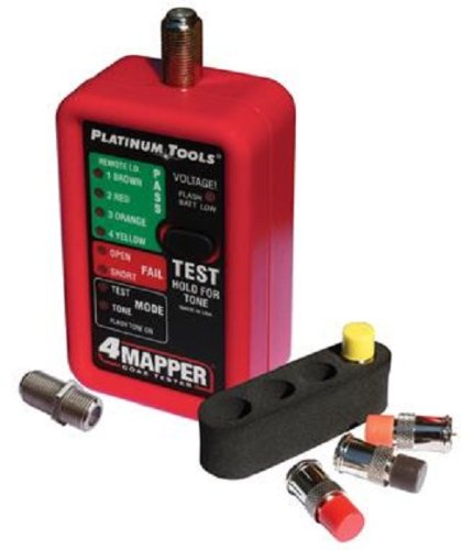 Platinum Tools 4Mapper™ Coax Tester with 4 Custom F Remotes, Remote Ho ...