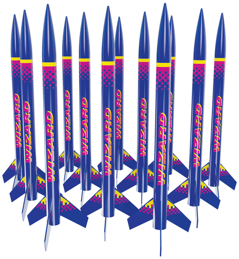 Estes 1754 Wizard Rocket Bulk Pack, Includes 12 Model Rocket Kits (Int ...