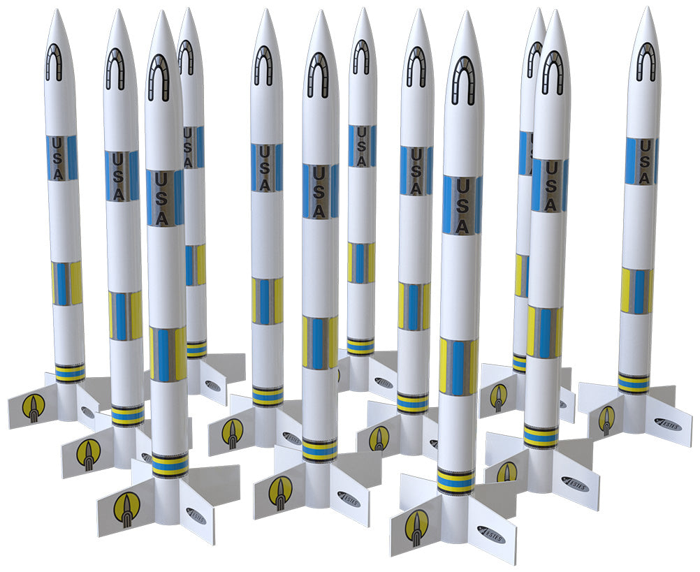 Estes 1764 Generic E2X Rocket Bulk Pack, Includes 12 Model Rocket Kits ...