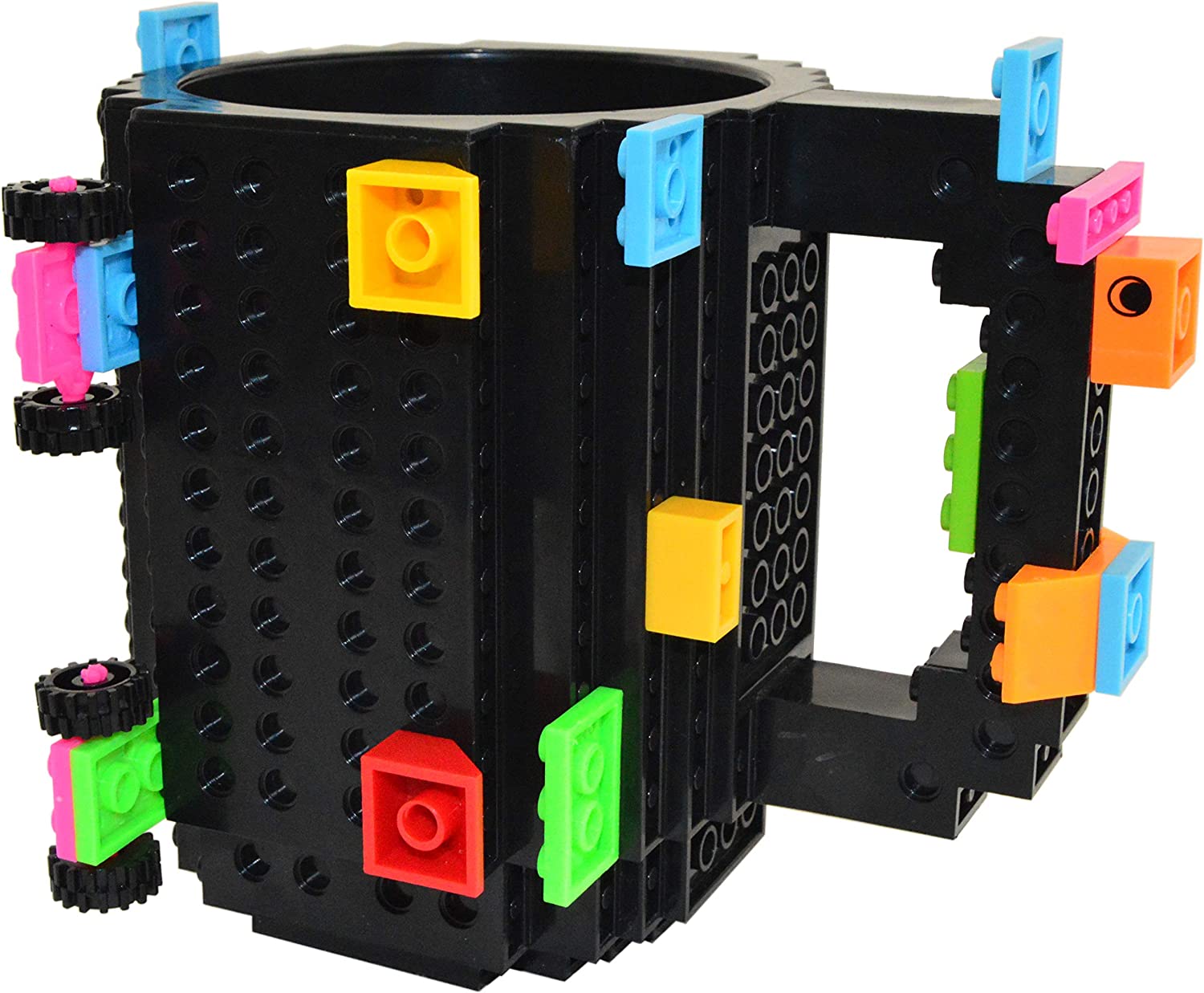 Creative Build-on Brick Drinking Mug - BPA-free Plastic Cup, Holds 12 ...