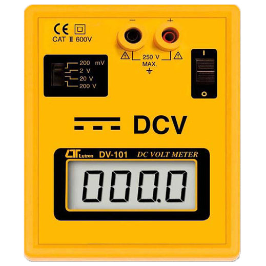 DC Voltmeter with LCD Display, 4 Ranges: 200 mV, 2 V, 20 V, 200 V ...