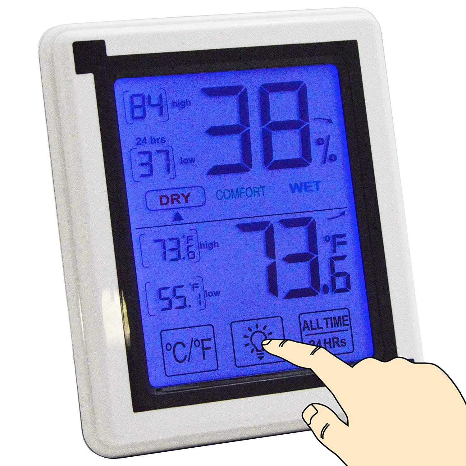 Digital Indoor Thermometer and Humidity Meter with Min / Max Record Ke ...