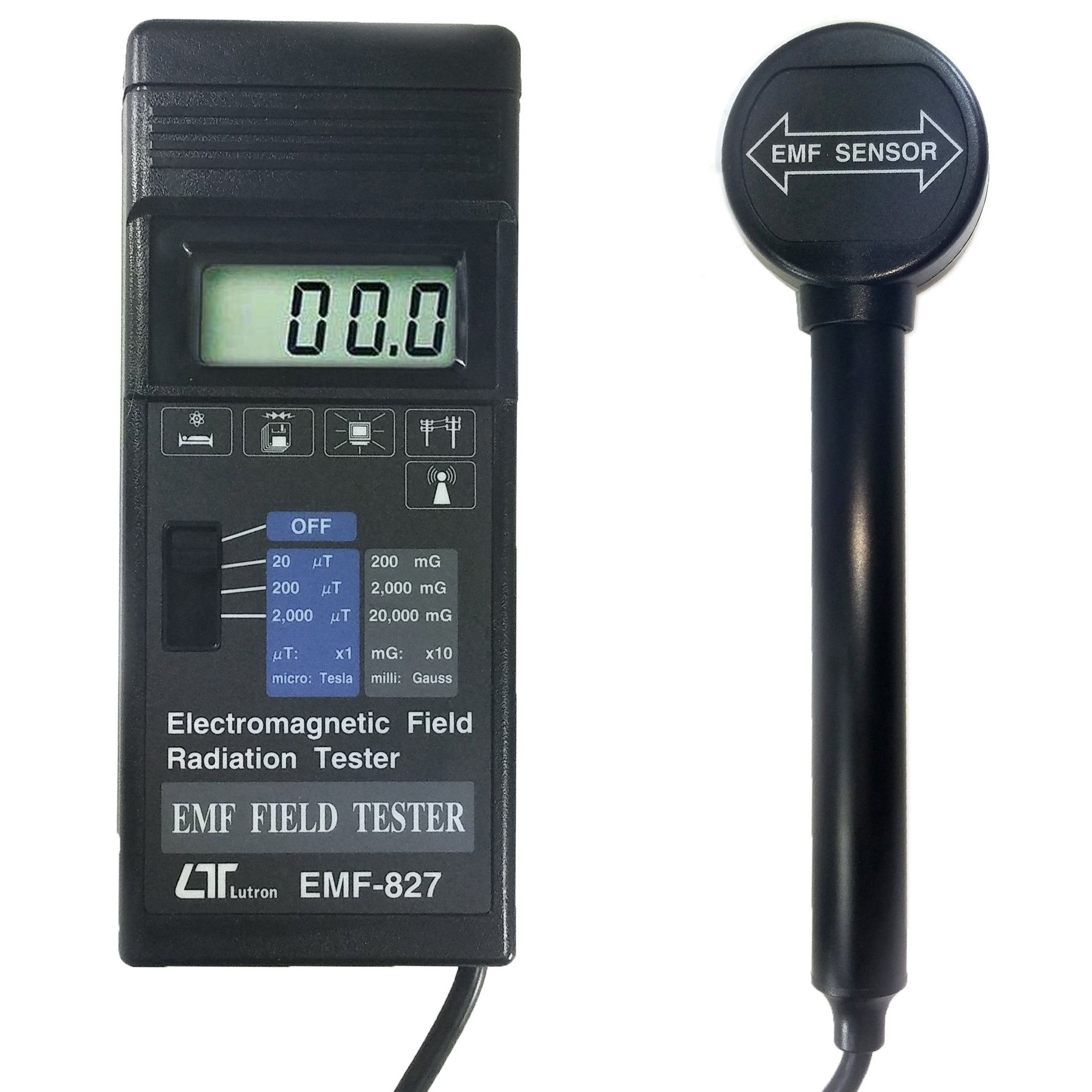Hand-held EMF Tester EMF-827 with Separate Probe – SciencePurchase