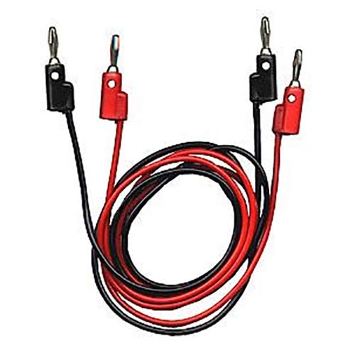 Set of 1 Red and 1 Black Banana to Banana Leads, 24 Inches Long, 18 Ga ...